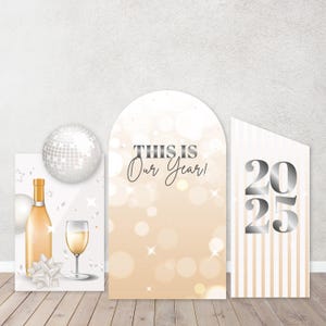 New Year Party Backdrop Designs | NYE Photo Props | Festive Holiday ...
