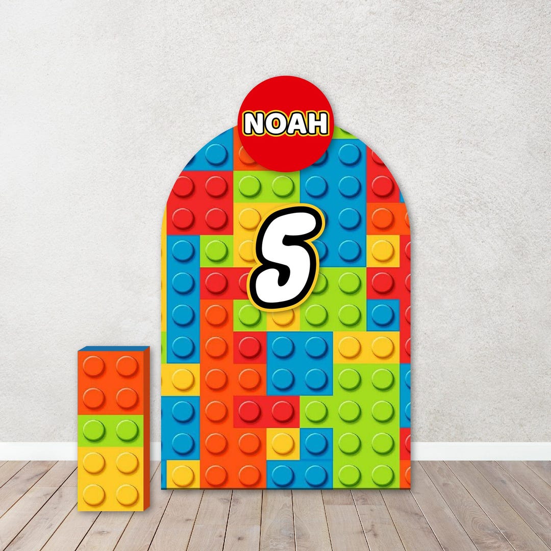 Party Backdrops, Background in Foam Board, Building Brick Decorations ...