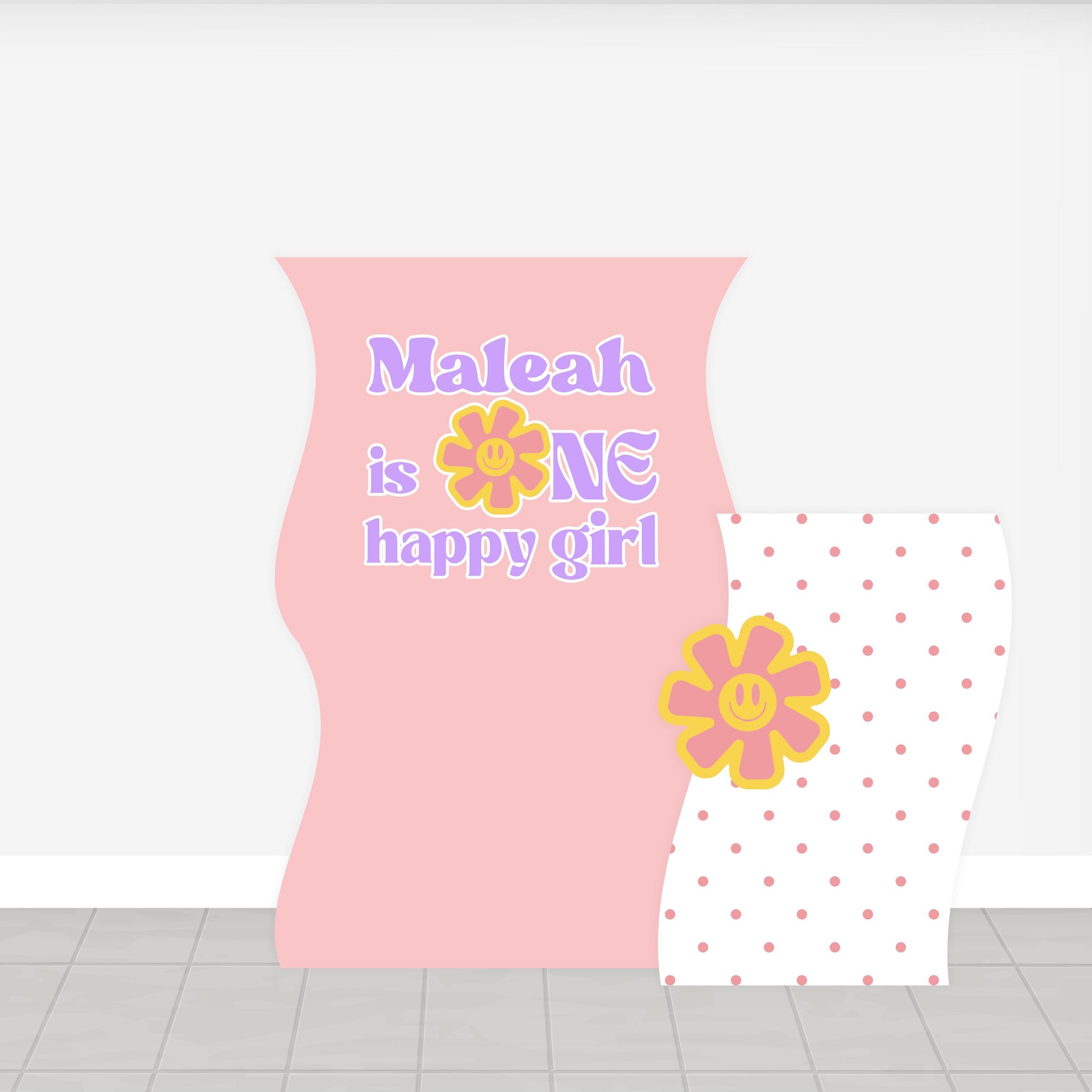 Groovy Birthday Decoration Backdrop. Young Wild and Three Birthday Two ...