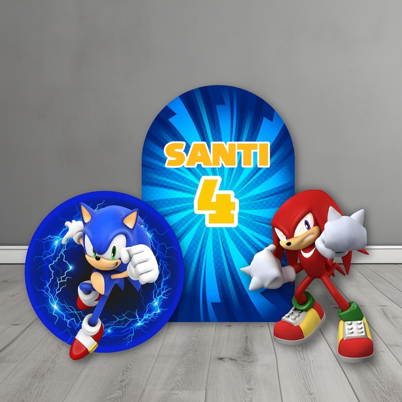 Custom Sonic Birthday Party Backdrop & Props – Personalized Theme - Etsy