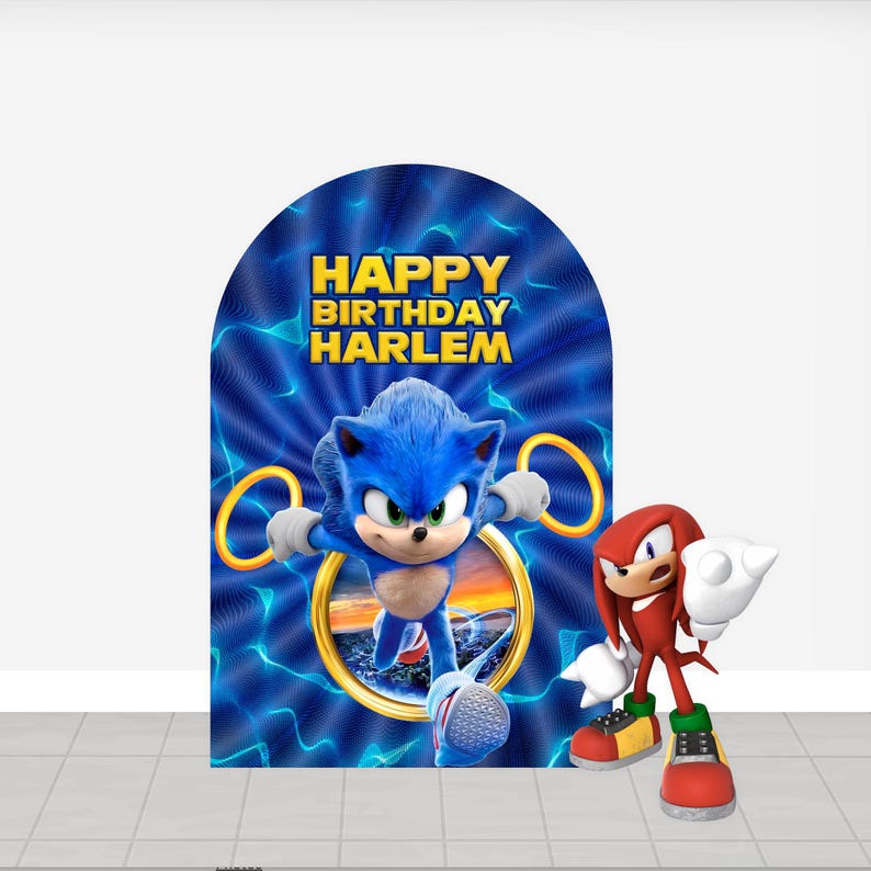 Custom Sonic Birthday Party Backdrop & Props – Personalized Theme - Etsy