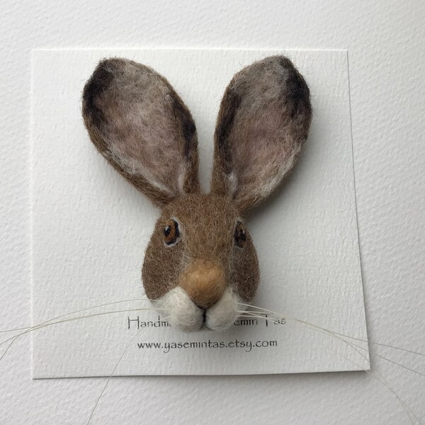Hare Pin - Etsy UK