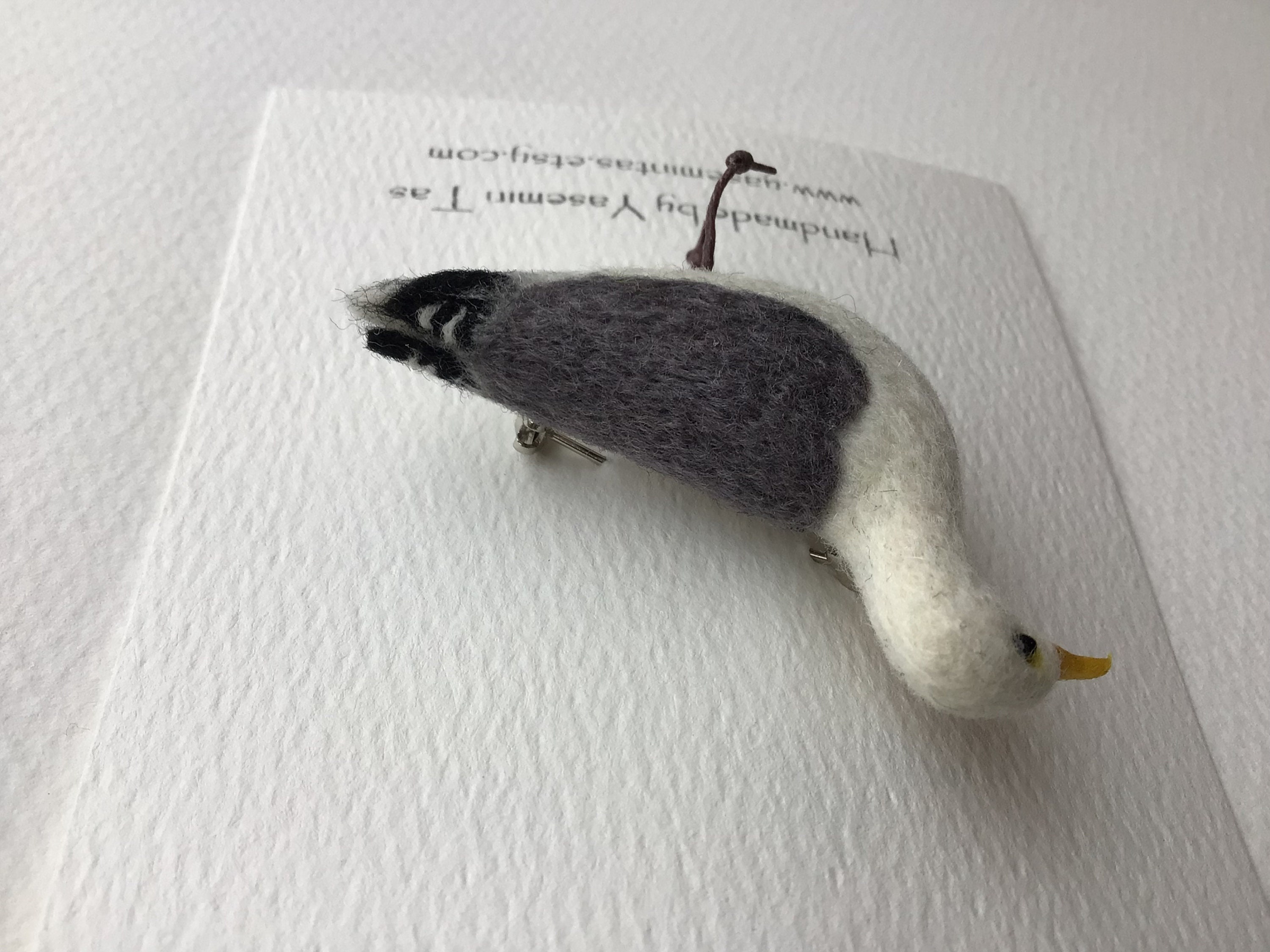 Felted Seagull Brooch - Etsy UK