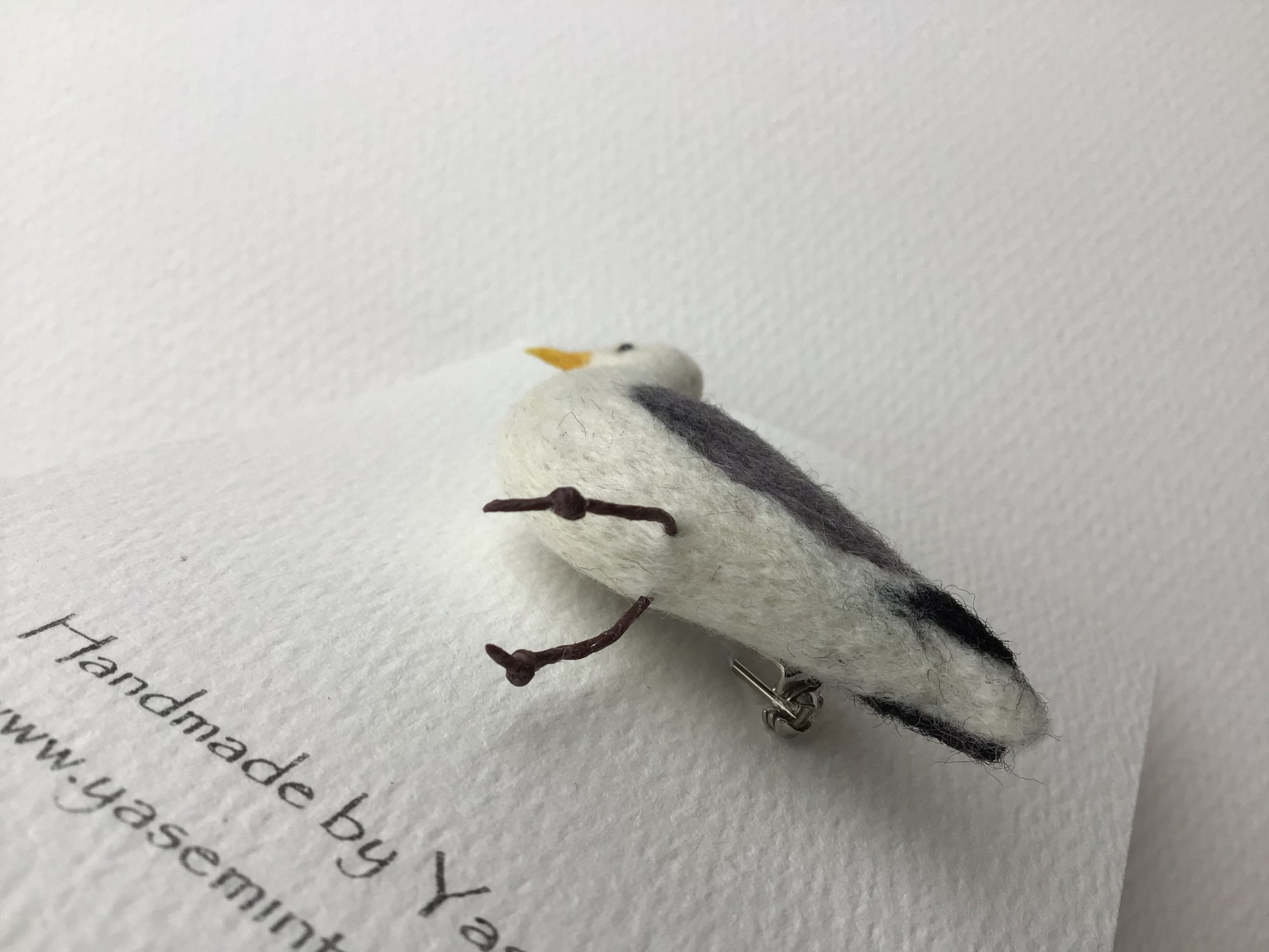 Felted Seagull Brooch - Etsy UK