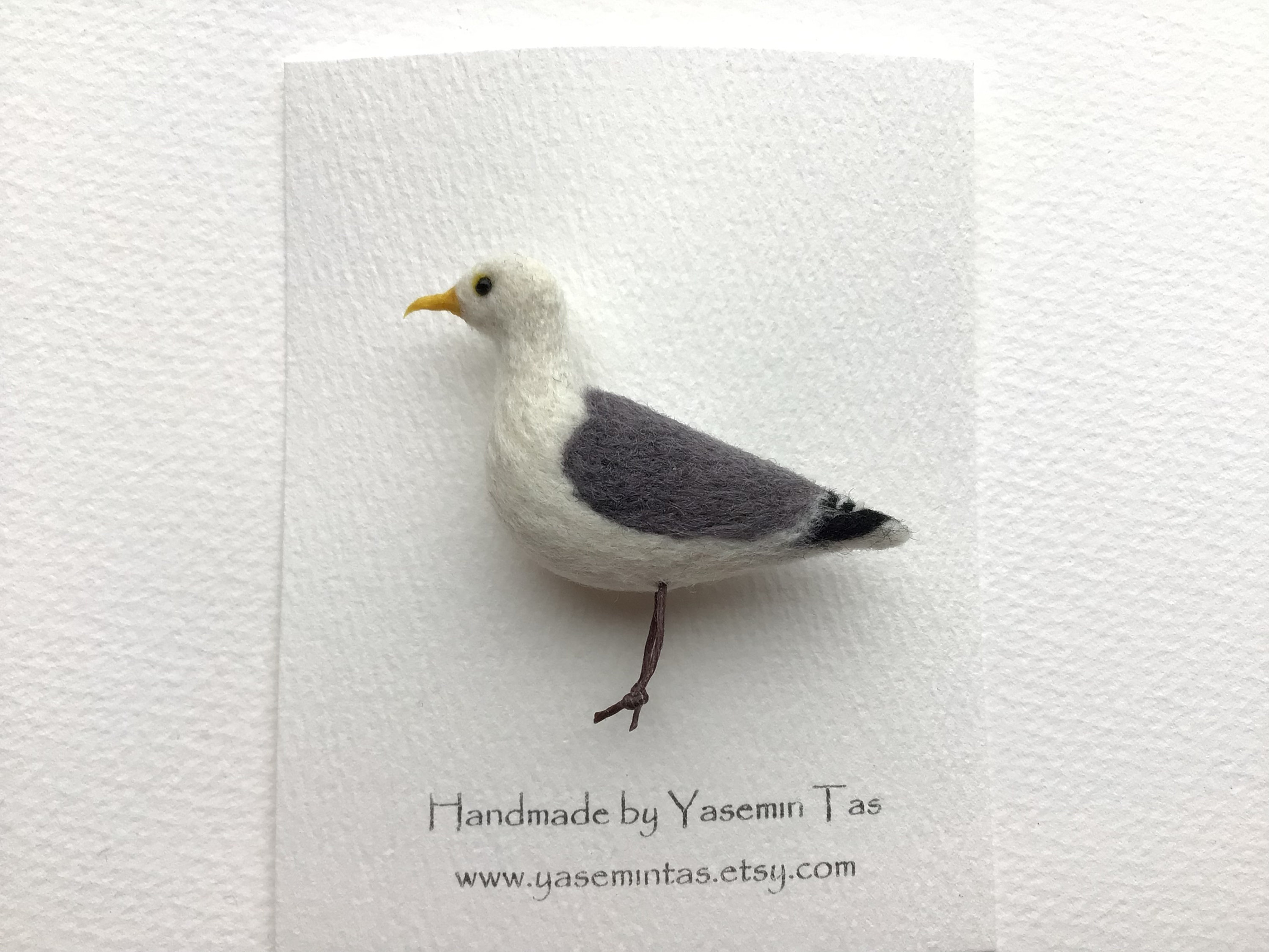 Felted Seagull Brooch - Etsy UK