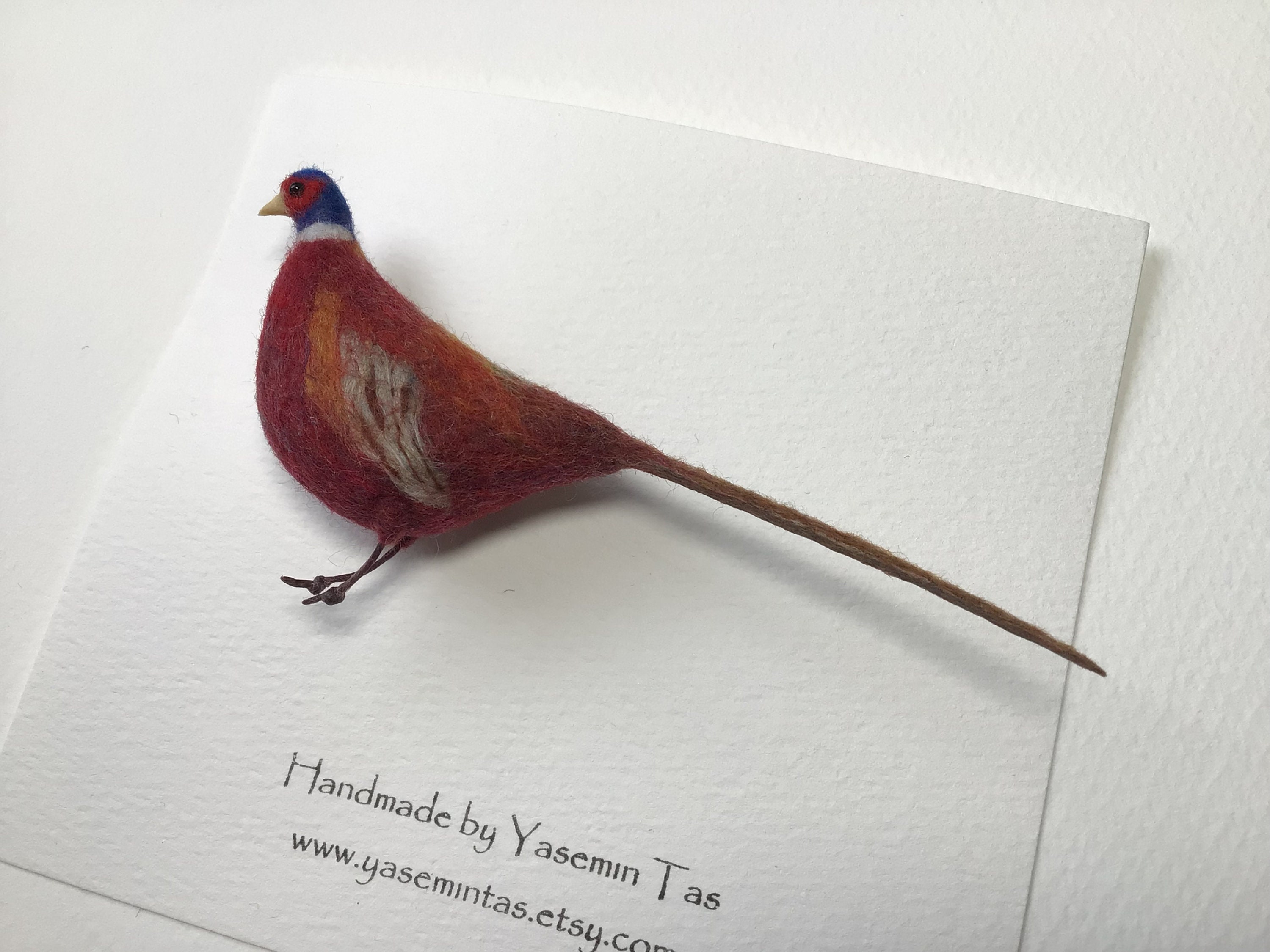 Felted Pheasant Brooch - Etsy UK