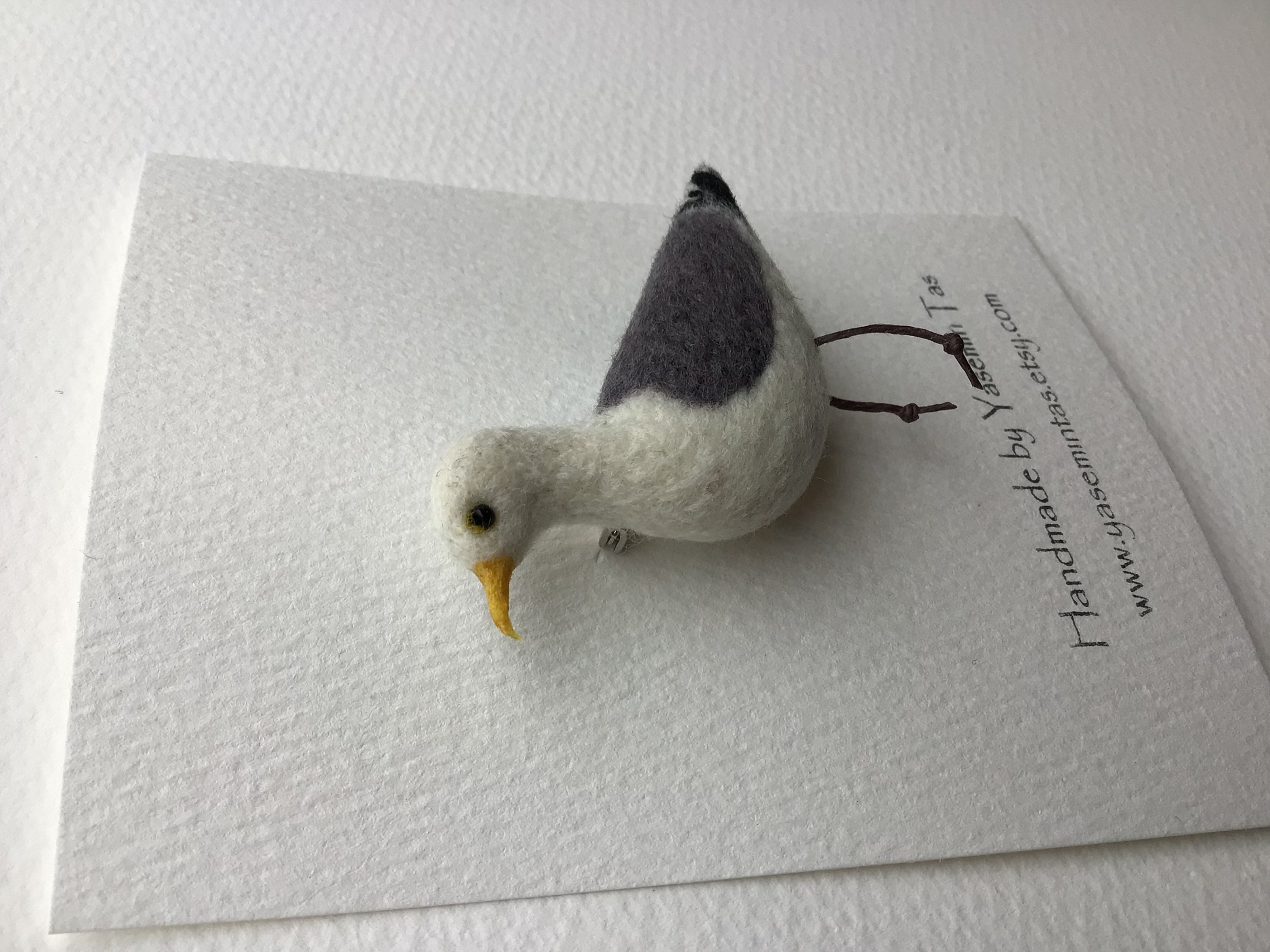 Felted Seagull Brooch - Etsy UK