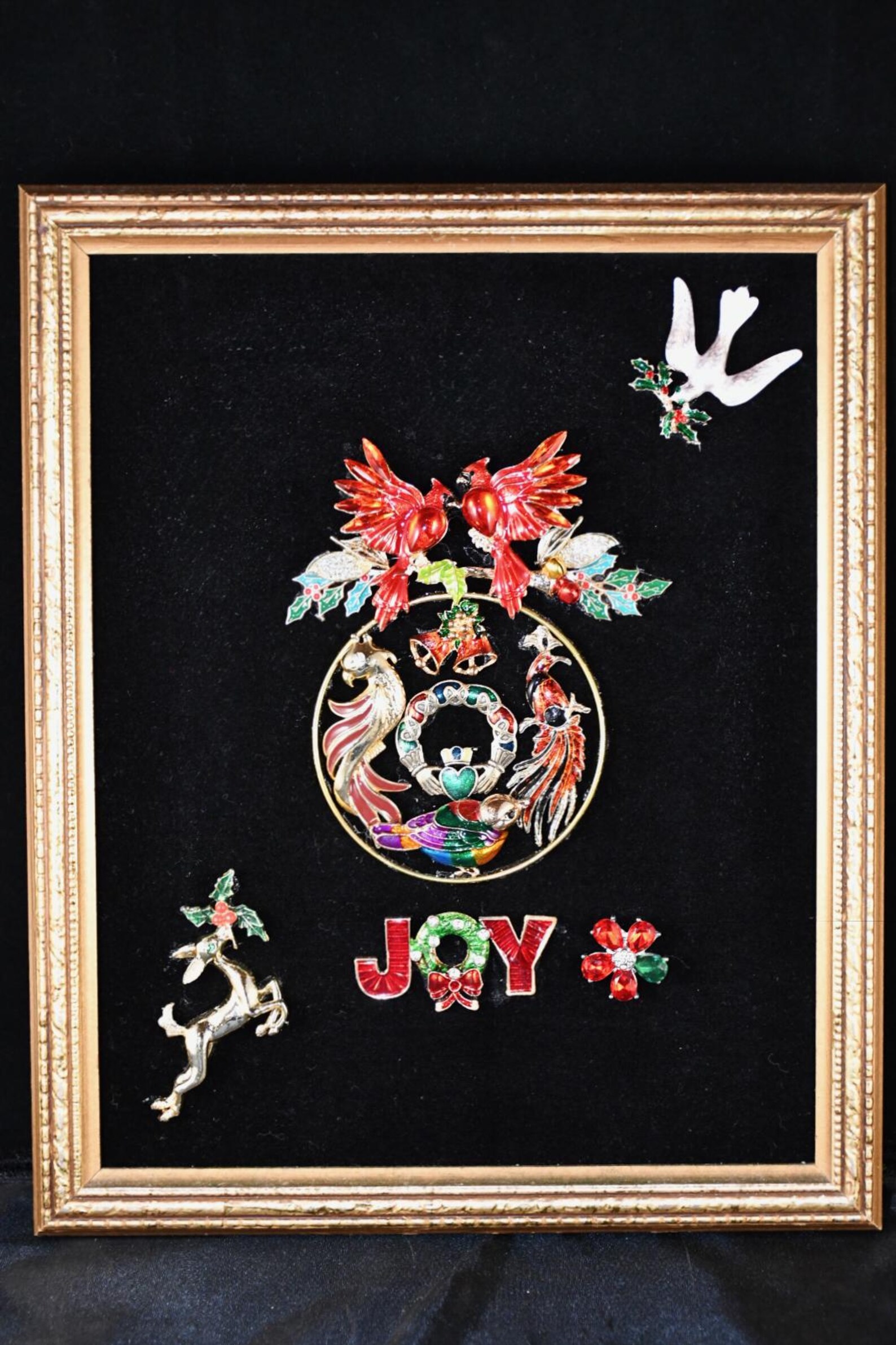 Joy. A Rare Irish Claddagh Pin Enameled in Christmas Colors is the ...