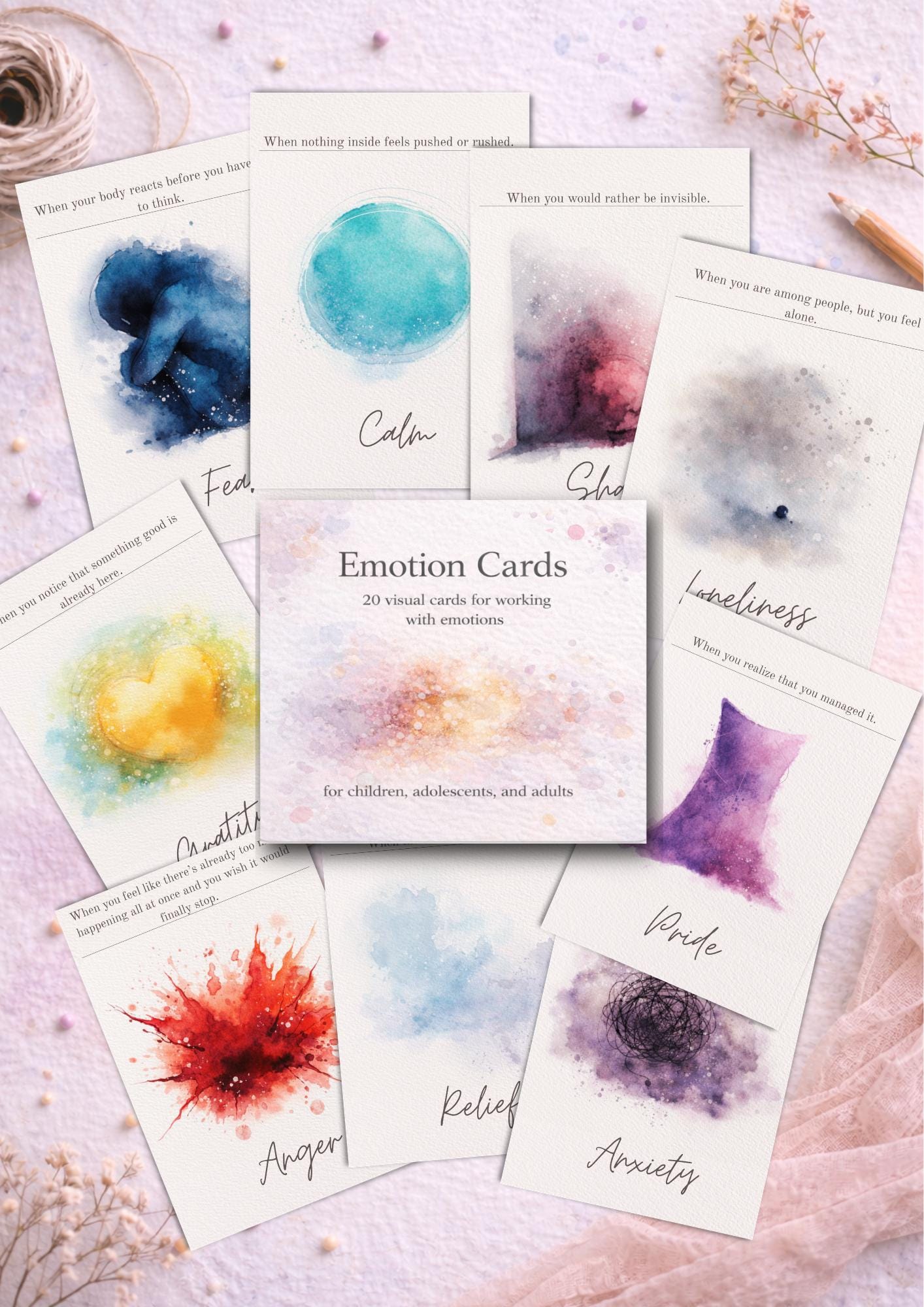 Printable Emotion Cards for Classroom | SEL Feelings Check-in Activity ...