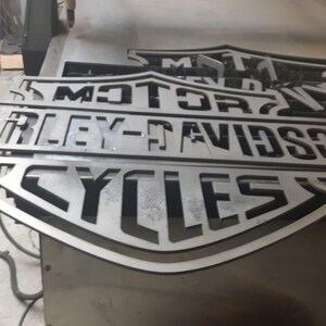 Harley Davidson DXF Motorcycle Sign - Metal Art | File for Laser ...