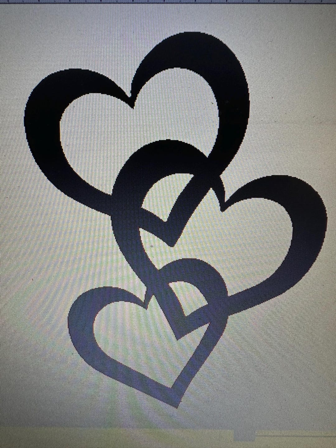 Hearts DXF File - Etsy