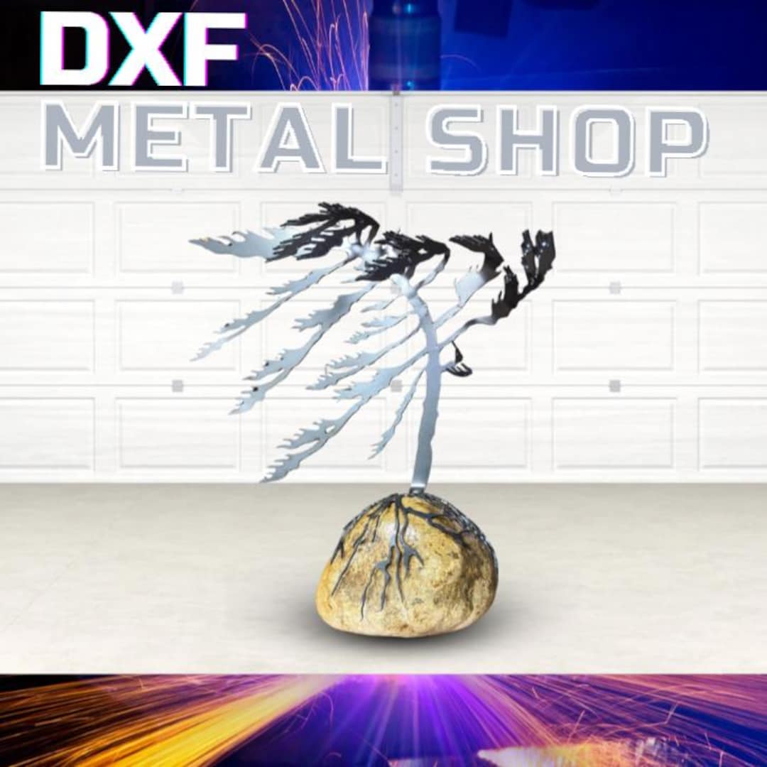 Tree Sculpture DXF File for Laser Cut Tree Artwork Digital Download CNC ...