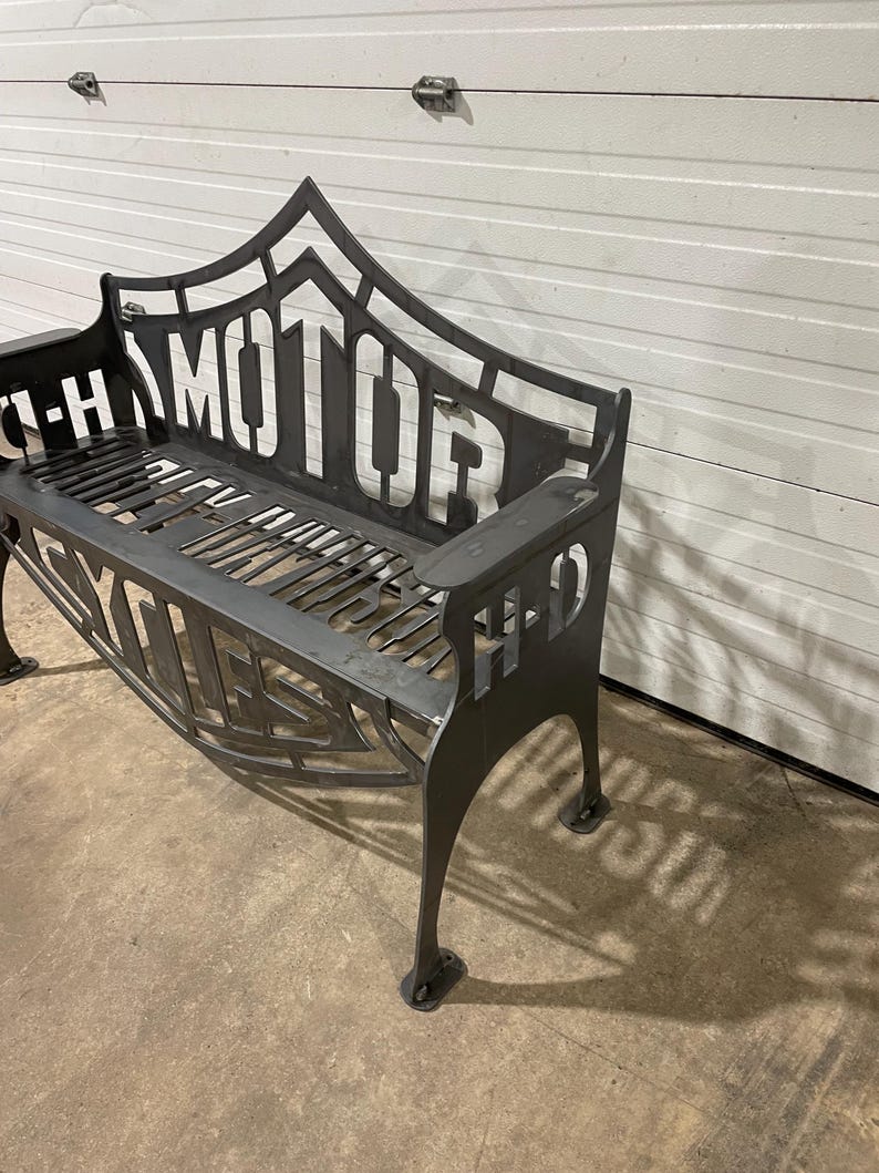 Harley Davidson Metal Bench DXF File - Custom CNC Laser Cut Design for ...