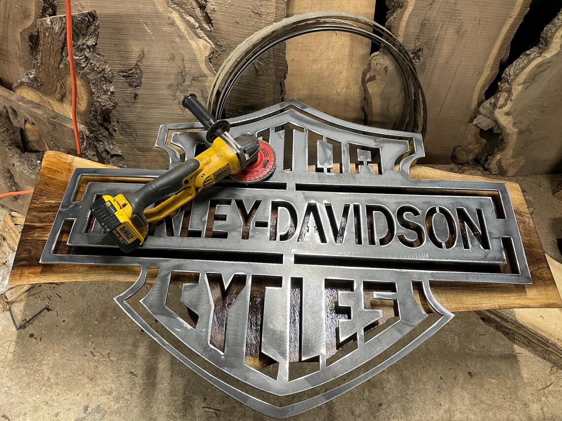 Harley Davidson DXF Motorcycle Sign - Metal Art | File for Laser ...