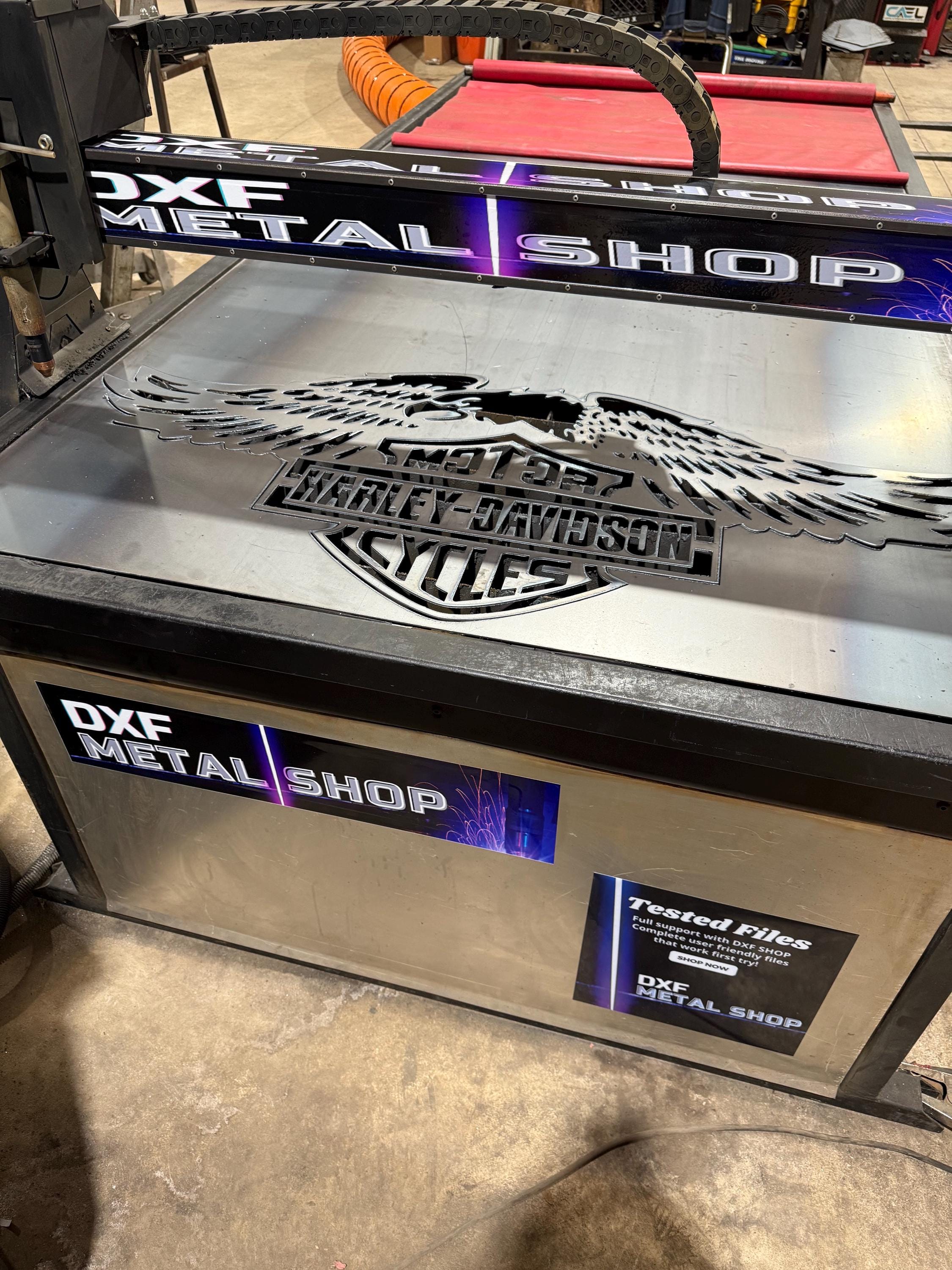 Harley Davidson Home Art - DXF SVG File Motorcycle Sign - Metal Art ...