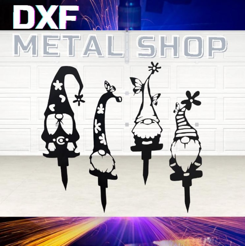 Christmas Gnome DXF Laser Cut File Rustic Lawn Art CNC Pattern Digital ...