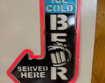 Beer Sign DXF Laser Cut File Man Cave Home Decor Metal Art Digital - Etsy