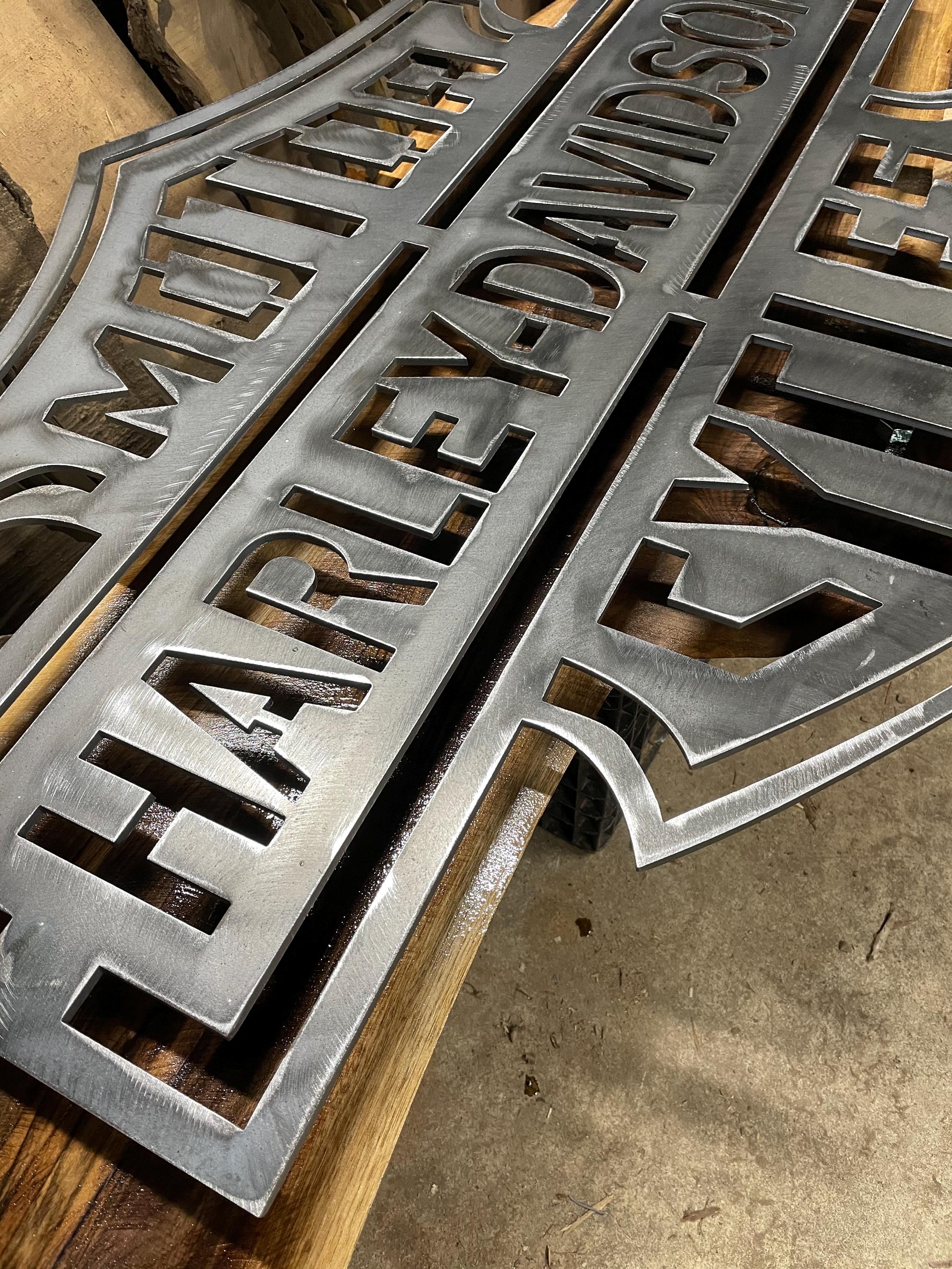 Harley Davidson DXF Motorcycle Sign - Metal Art | File for Laser ...