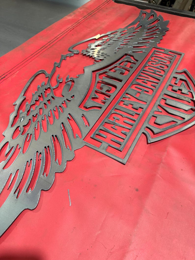 Harley Davidson, Eagle Wall Sign DXF SVG File | Custom Motorcycle Metal ...