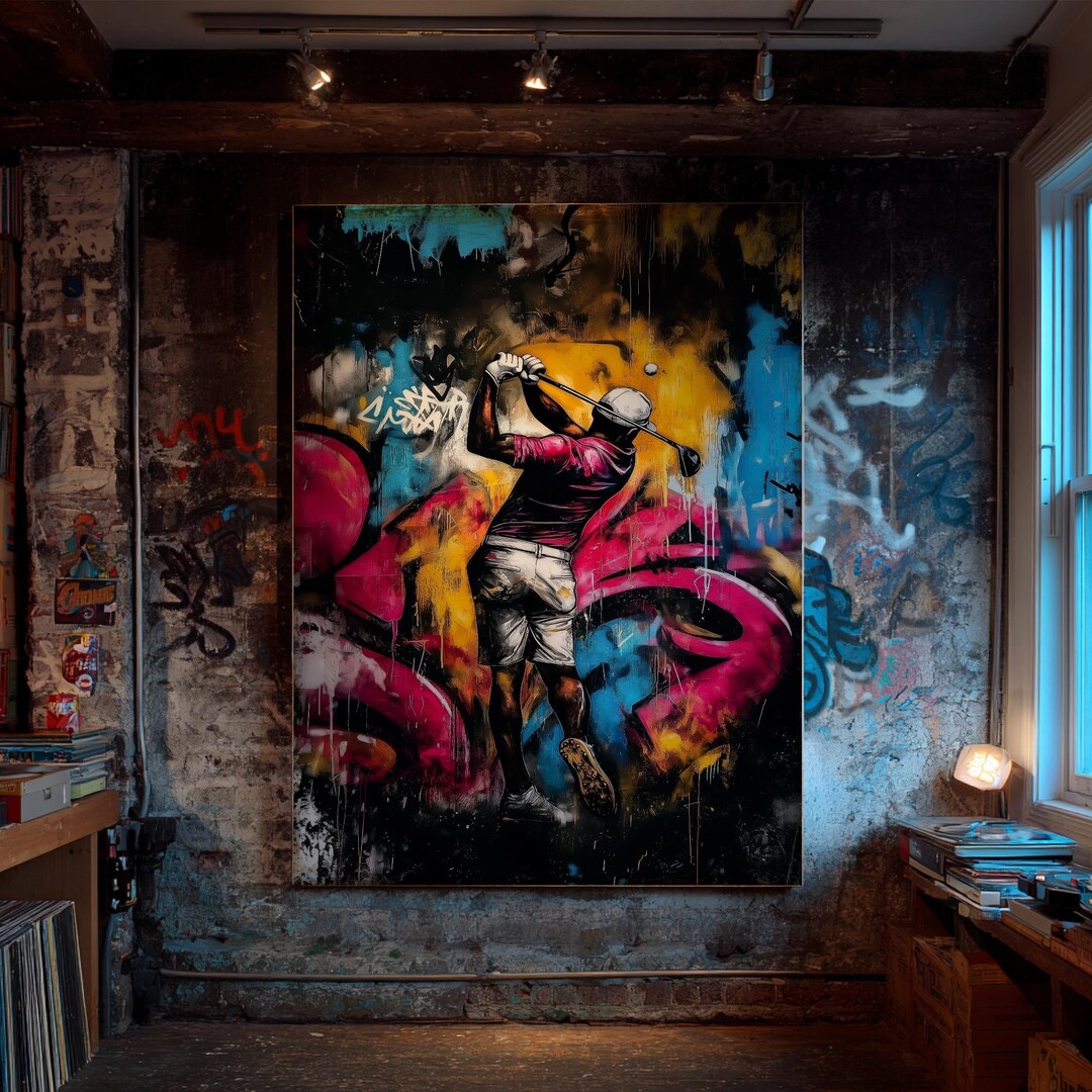 Colorful Graffiti Golf Poster – Teen Room Wall Art (digital Download ...