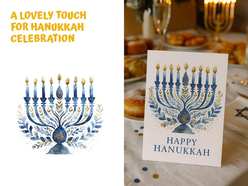 Hanukkah PNG Bundle: Star of David, Menorah Designs (digital Download ...