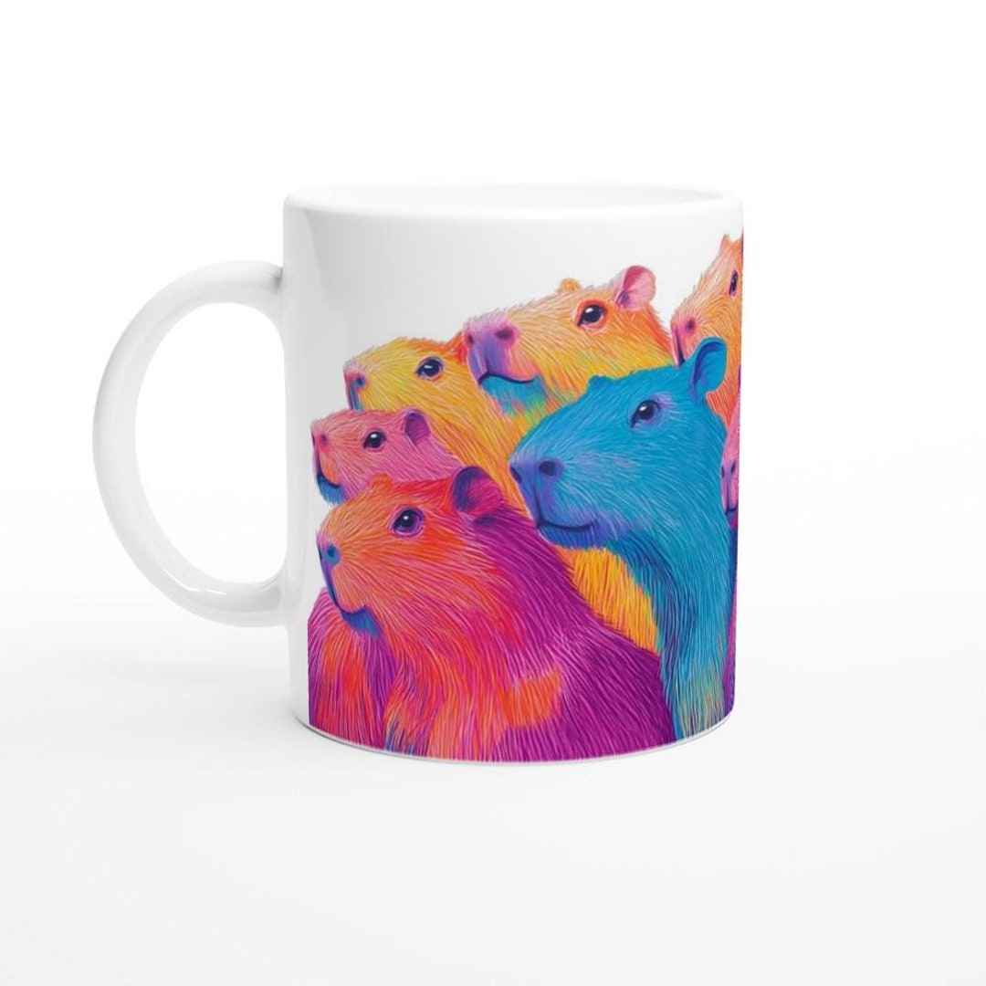Capybaras Capybaras Capybaras Capybara Mug, Cute Adorable Creature ...