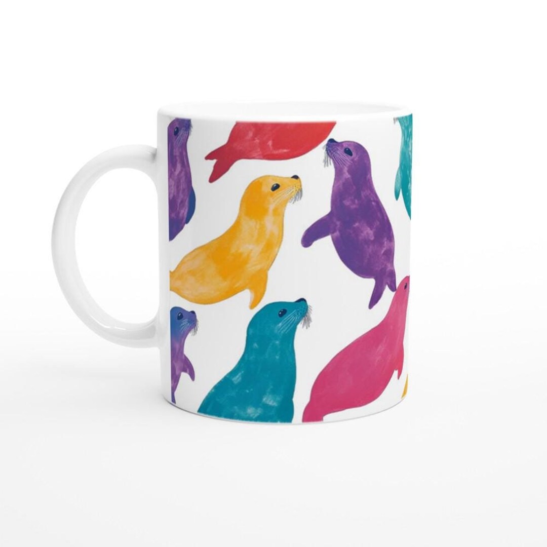 Seals Seals Seals! Seal Mug - Cute Seal Lover Gift, Fun Seal Pattern ...