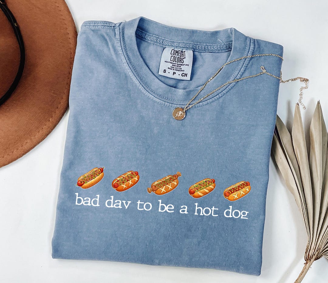 Comfort Colors® Hot Dog Shirt, Bad Day to Be A Hotdog T-shirt, Retro ...