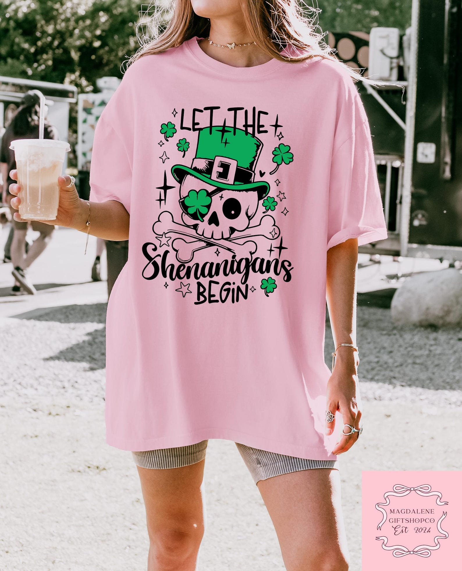 Let the Shenanigans Begin T-shirt, Funny St Patrick's Day Skeleton ...