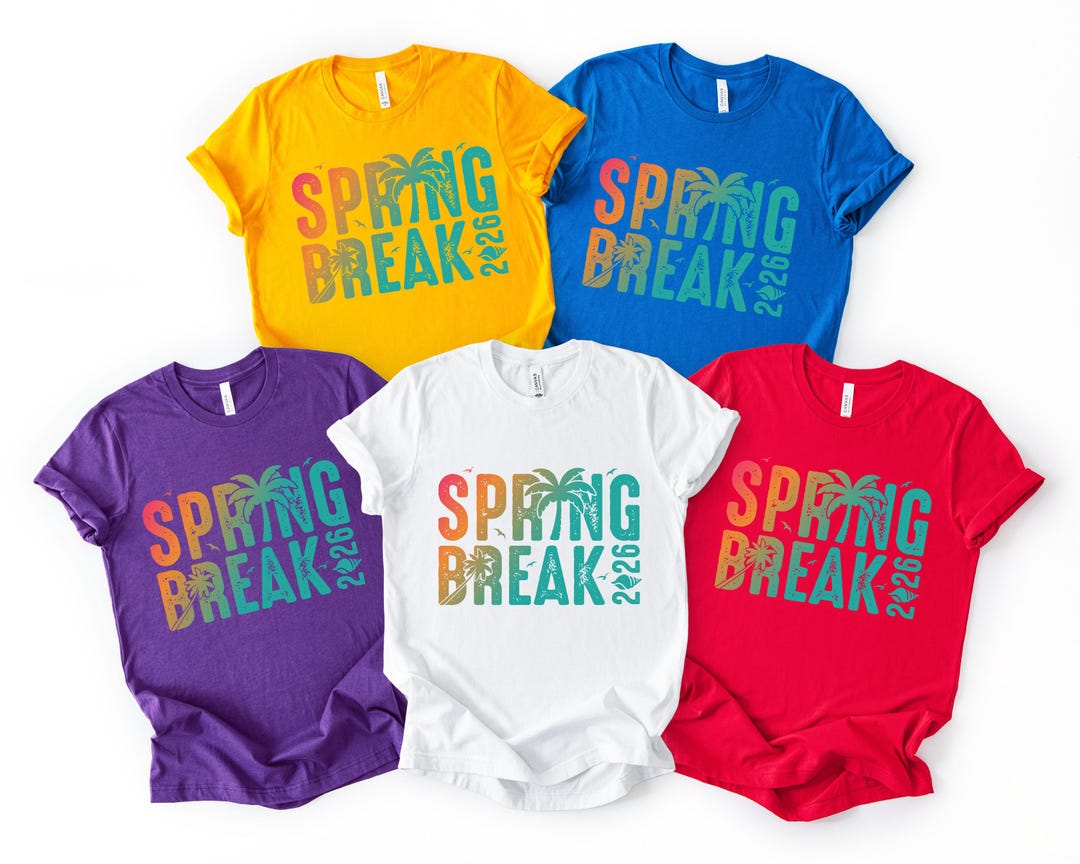 Custom Spring Break 2026 Shirts, Personalized Spring Vacation Tshirts ...