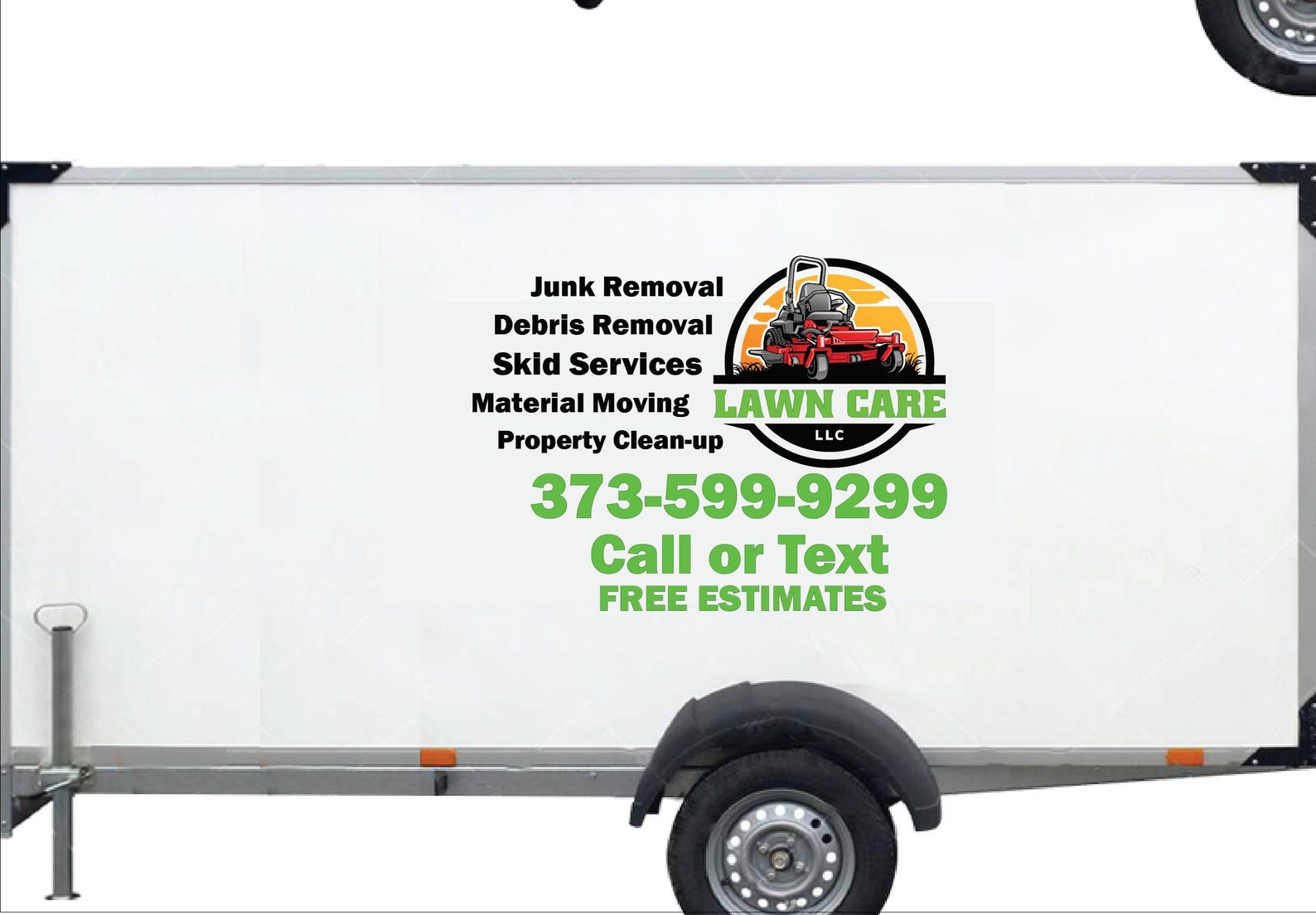 Custom Trailer Decals for 6x12 Enclosed Trailer, Vinyl Lettering ...