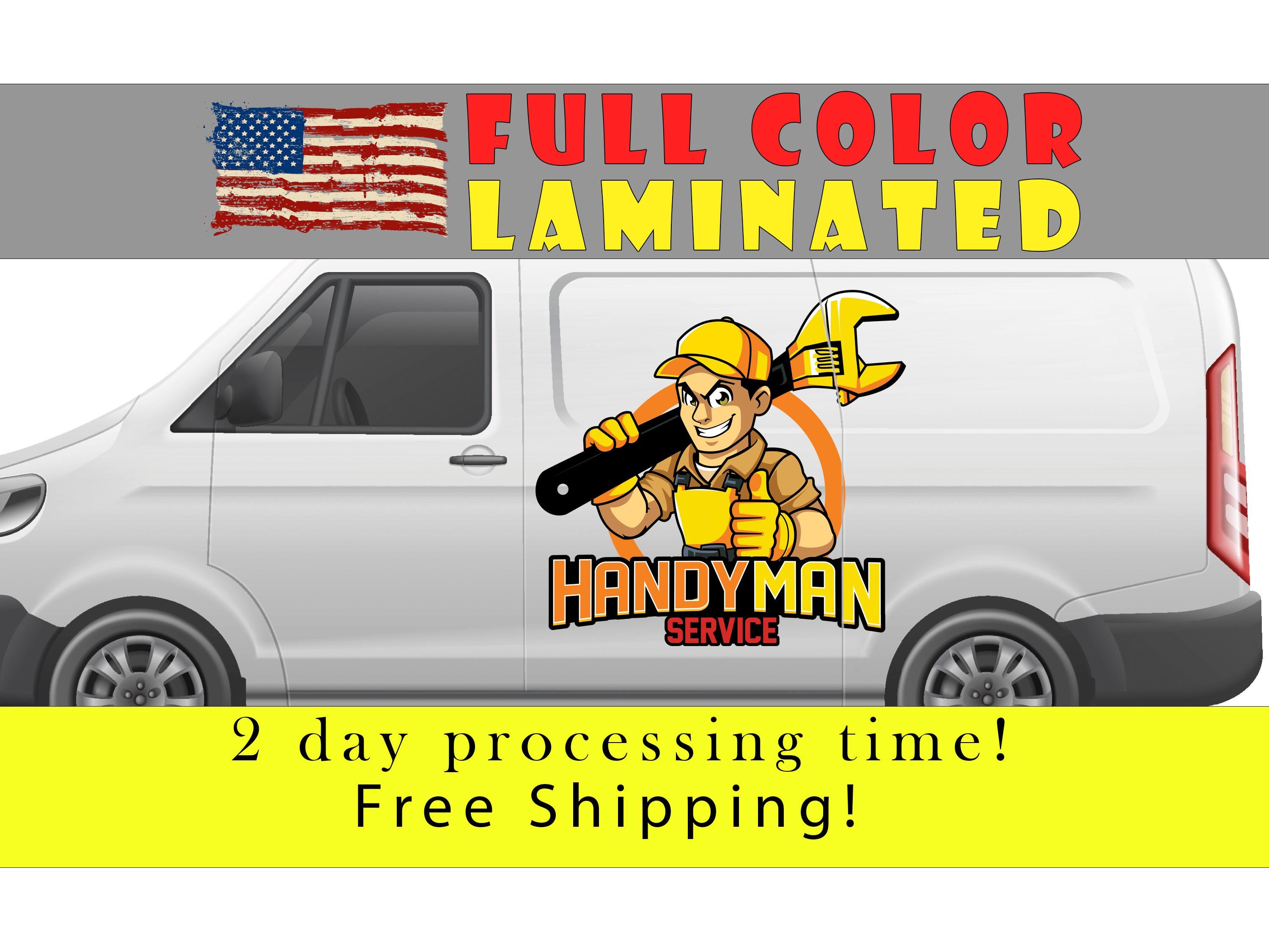 Personalized Vehicle Decal – Full-color Laminated Business Logo, Custom ...