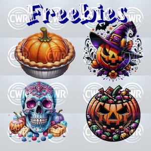 Halloween Candy Clipart Bundle: Spooky Treats PNG Graphics + Freebies ...