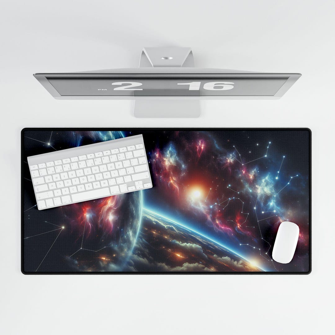 Desk Mats - Fantasy Planetary System, Planets Desk Pad, Solar System ...