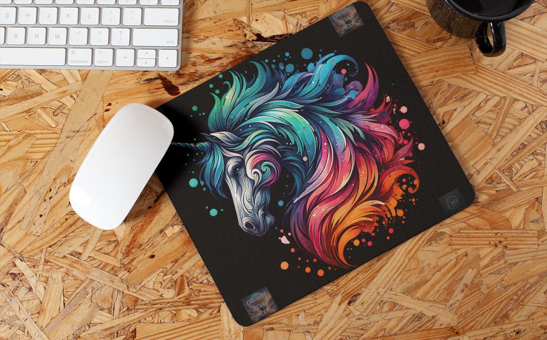Fantasy Unicorn Horse Mouse Pad, Personalized Gaming Mousepad, Stain ...