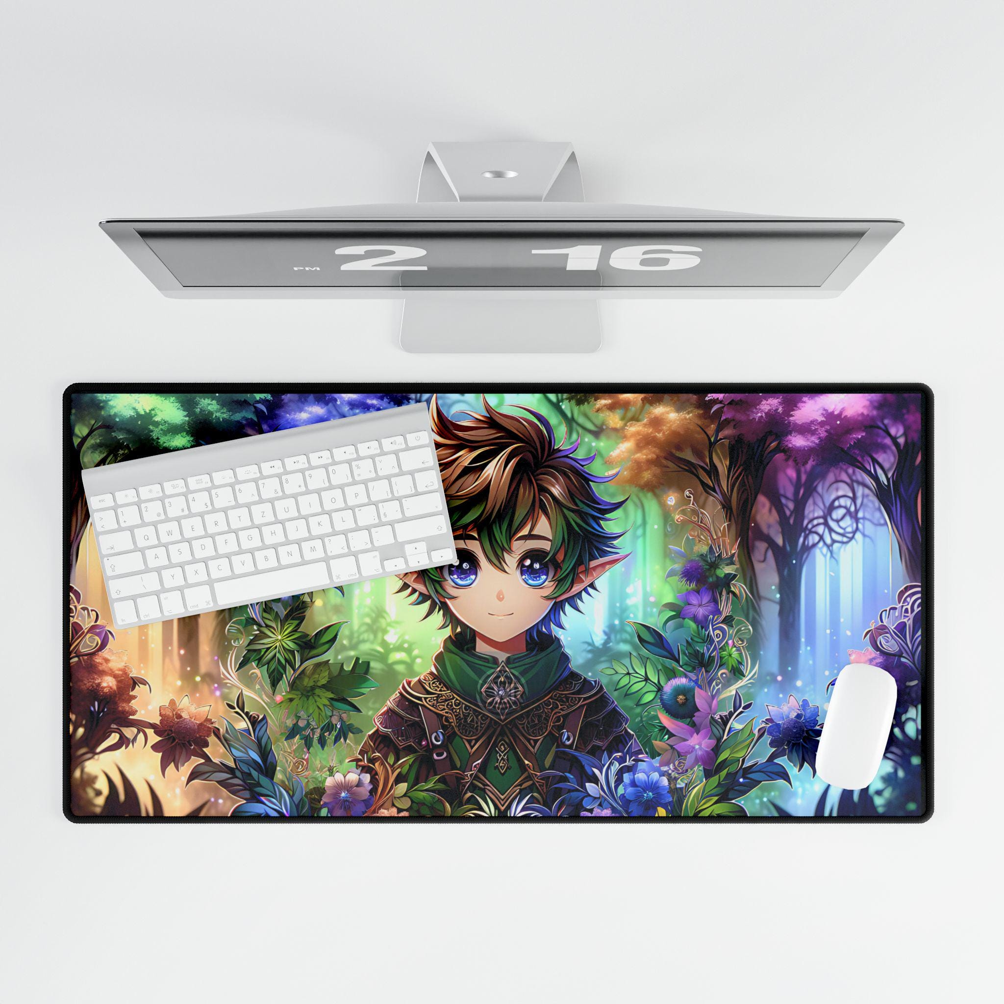 Anime Elf Desk Mat – Non-slip Mouse Pad for Gaming, 3 Sizes - Etsy