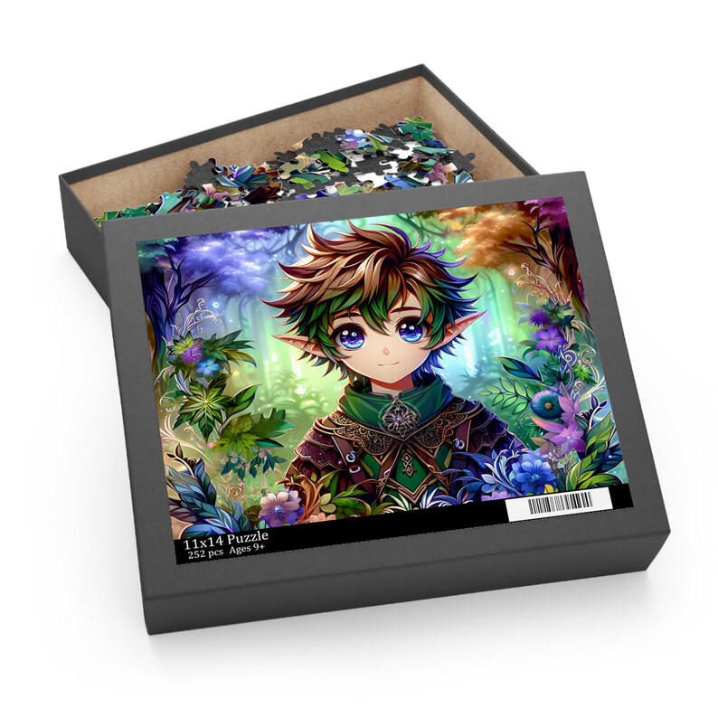 Chibi Forest Elf Puzzle | Fantasy Art Jigsaw | 120-500 Piece Chipboard ...