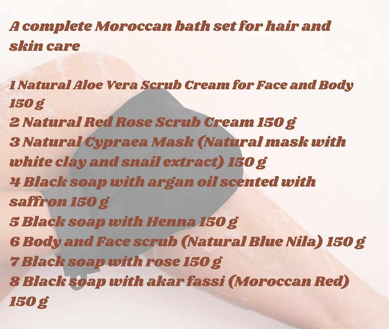 Moroccan Bath Set Ultimate Skin and Hair Care | Organic Moroccan Bath ...