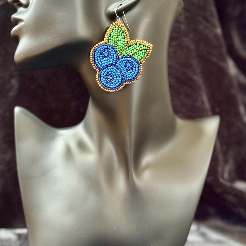 Blueberry Earrings - Etsy