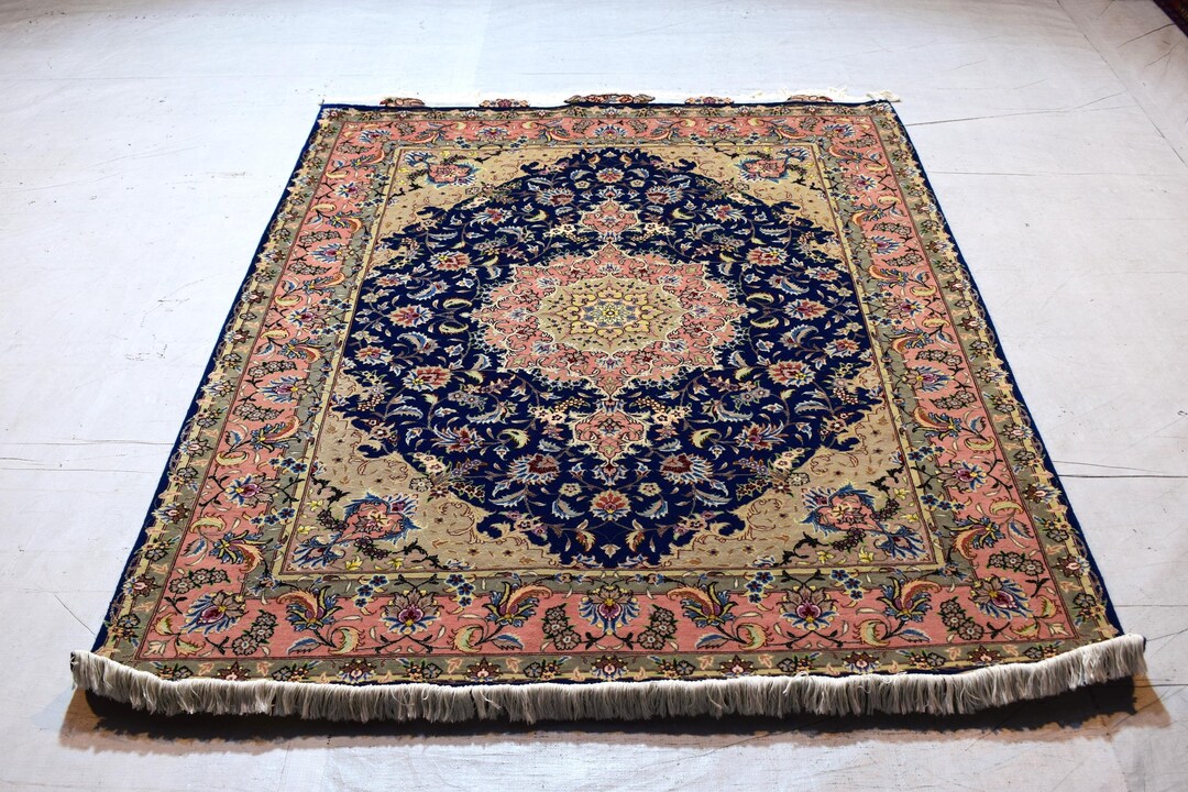 Royal Tabriz Persian Style Rug Silk and Fine Wool Rug Luxury Hand Woven ...