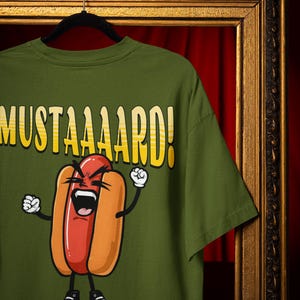 Funny Mustard/kendrick Lamar Hot Dog Unisex Tee, Foodie Shirt, BBQ ...