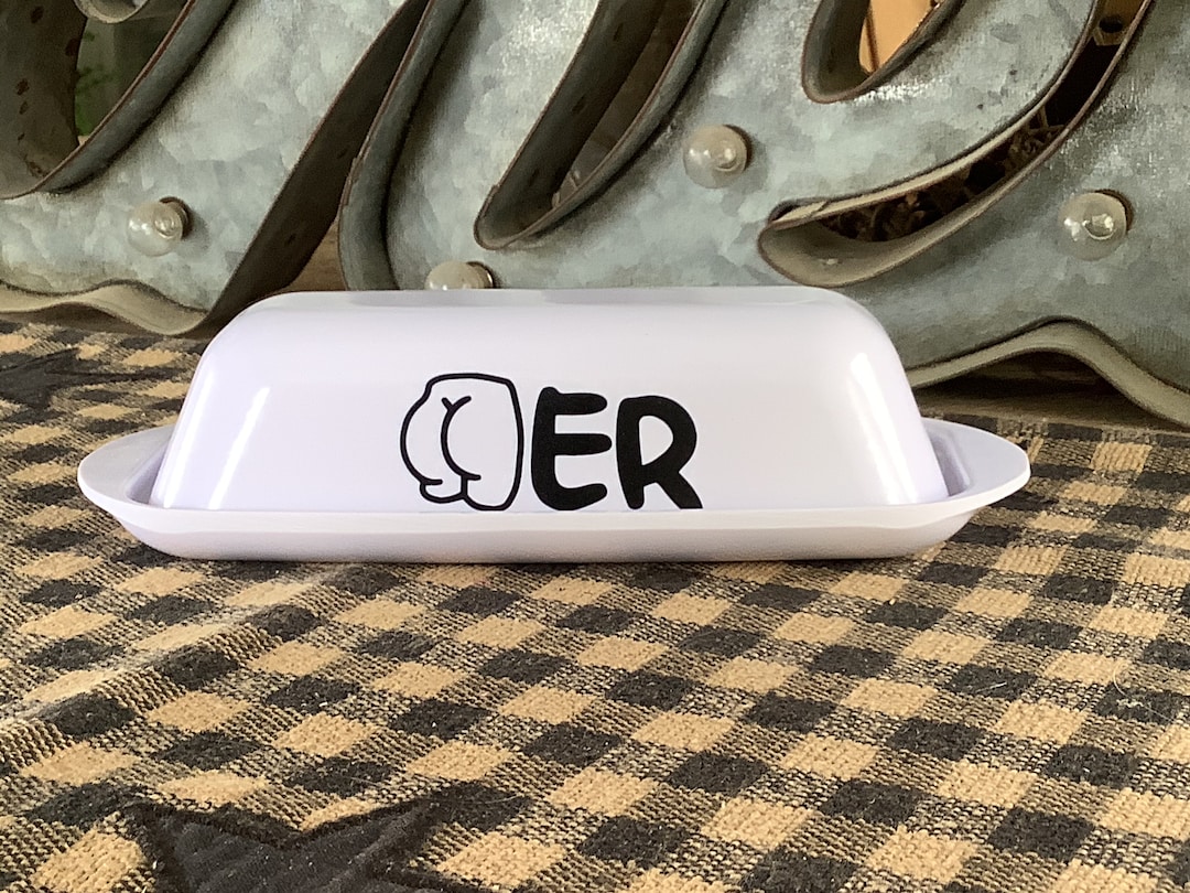 Butt-er Dish, Butter Dish, Funny Silly Butter Dish, Gag Gift, Melamine ...