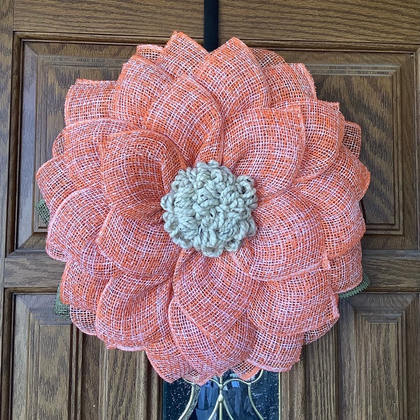 Spring Mesh Wreath - Etsy