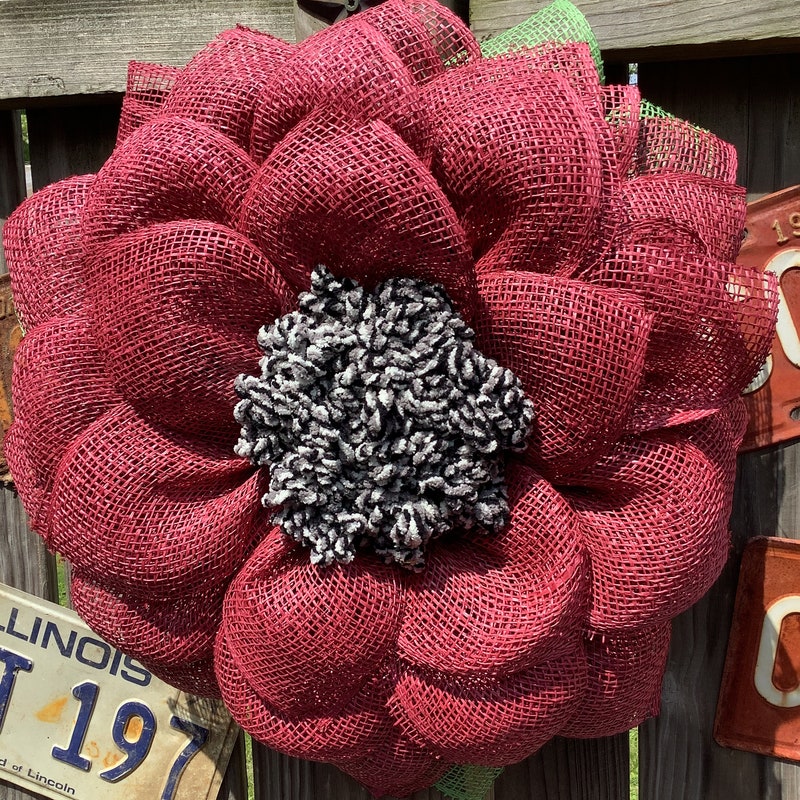 Summer Burlap Wreath - Etsy