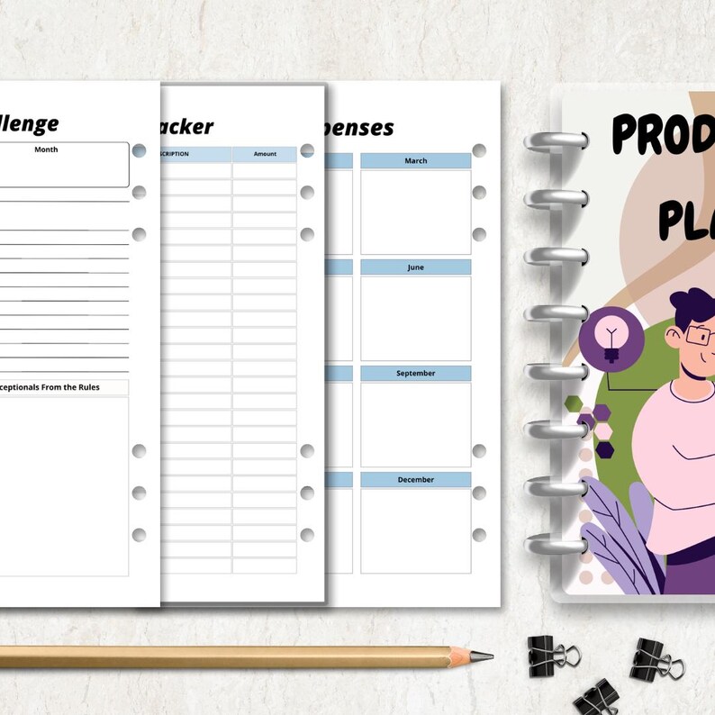 Productivity Planner: Daily, Weekly, Goal Setting (digital Download) - Etsy