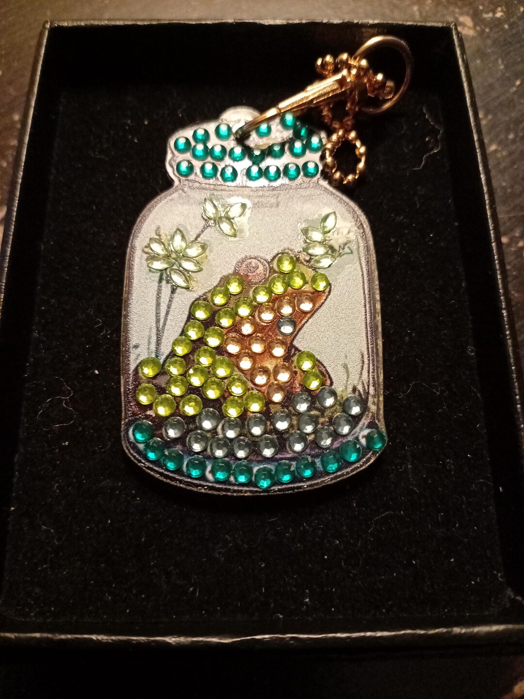 A Gothic Frog in a Jar Diamond Painting Keychain - Etsy