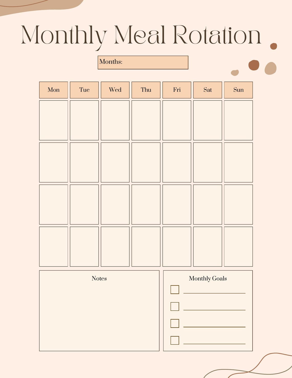 Printable Meal Planning Templates: Weekly Organizer, Grocery List ...