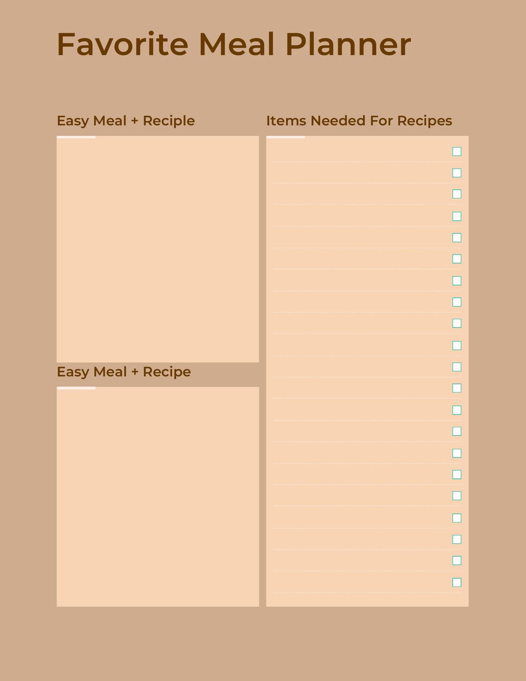 Printable Meal Planning Templates: Weekly Organizer, Grocery List ...