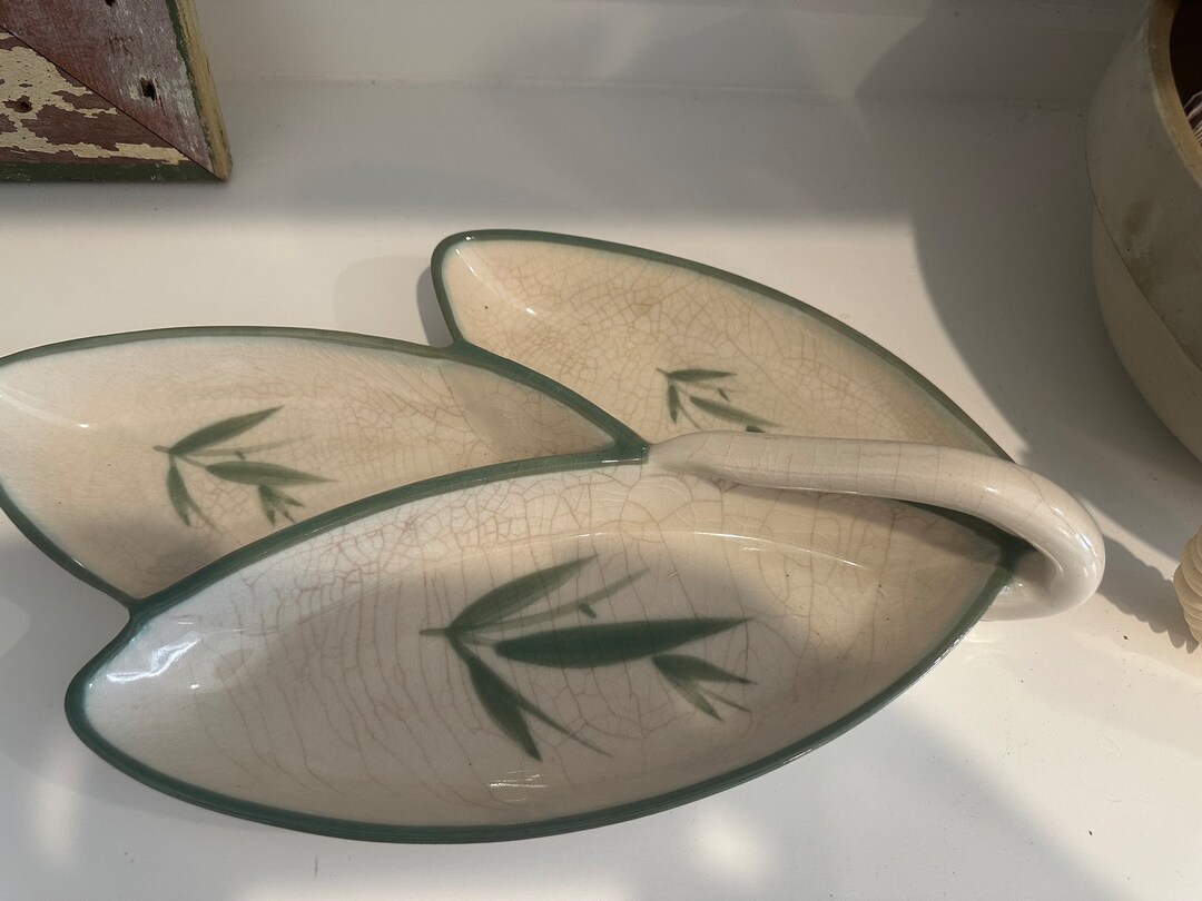 Vintage WINFIELD WARE BAMBOO Handled Serving Tray Relish - Etsy