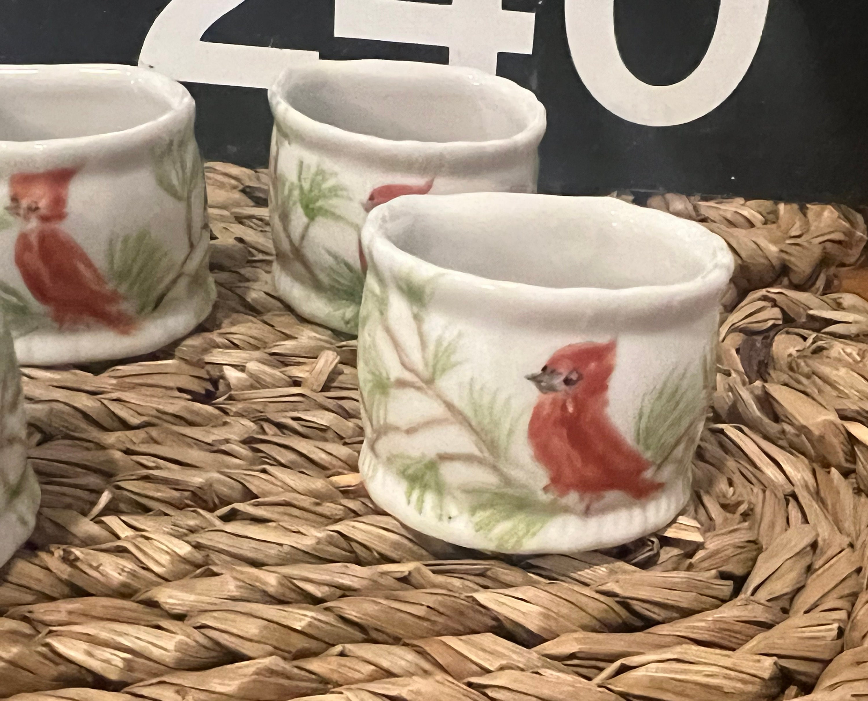 4 Vintage Porcelain NAPKIN RINGS Birds - Etsy